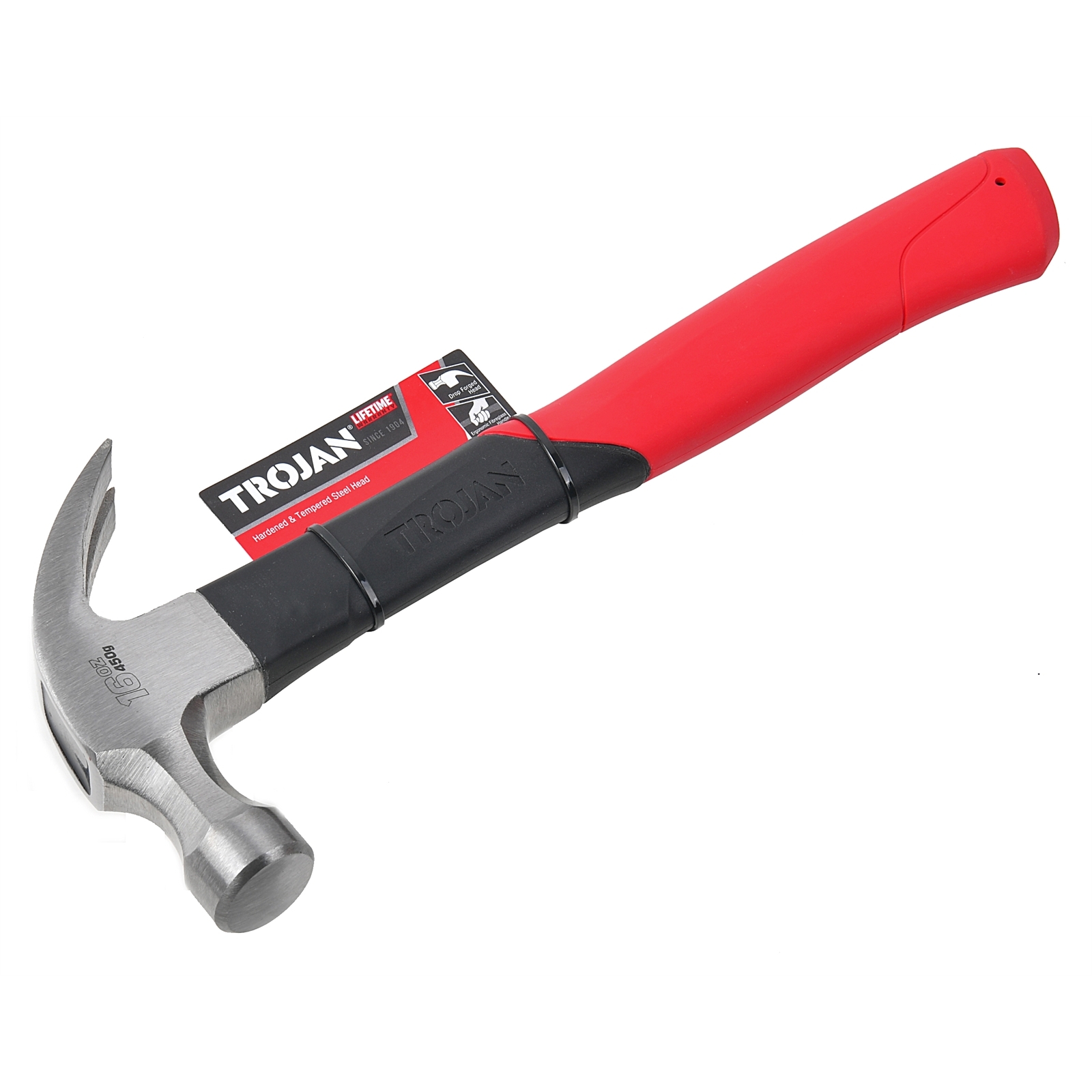 Trojan 16oz 450g Fibreglass Claw Hammer – Rissamelt Trojan 16oz 450g Fibreglass Claw Hammer – Rissamelt