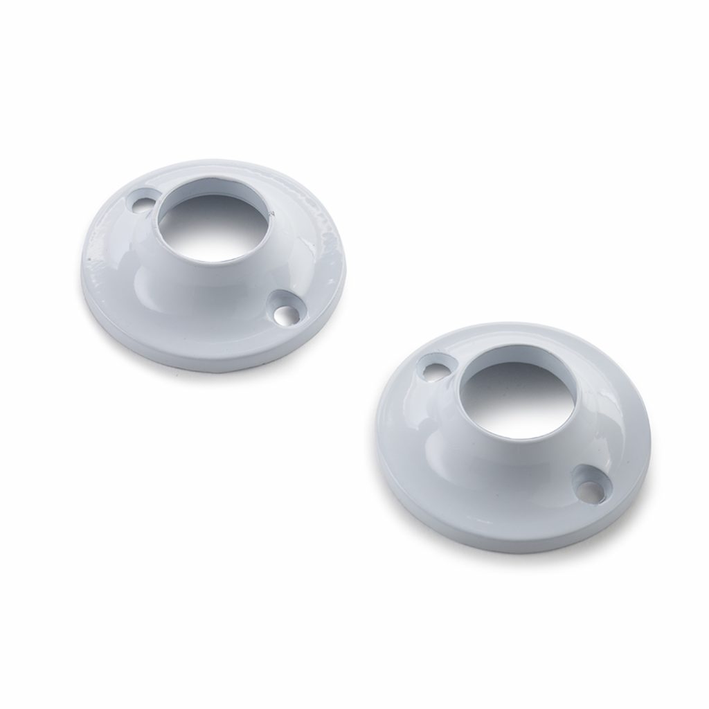 Sandleford 19mm White Round Flange – 2 Pack – Rissamelt